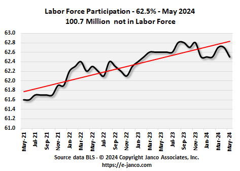 People excluded from the Labor Participation Rate Analysis